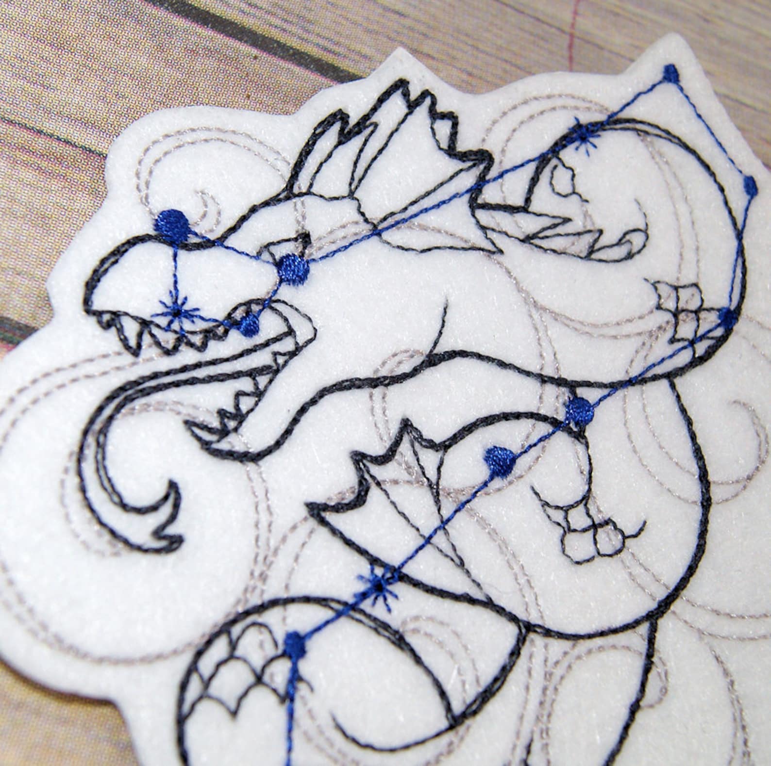 Draco Stellar Constellation Iron on Embroidery Patch Mtcoffinz Choose ...