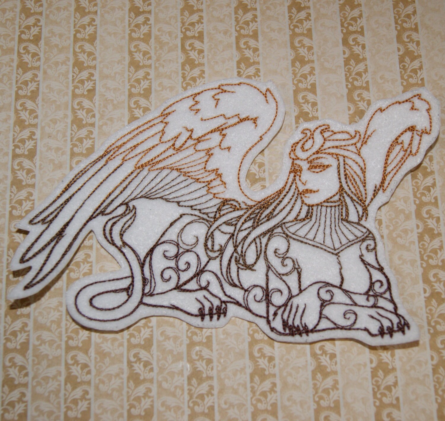 Sphinx Mythical Greek Monster Iron on Embroidery Patch | Etsy
