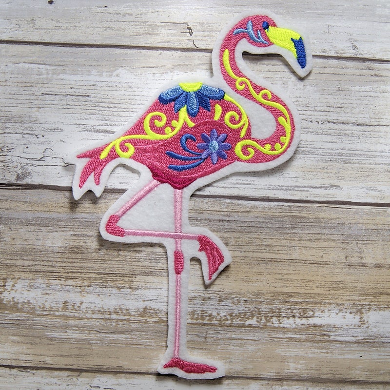 Large Flamingo Patch - Etsy