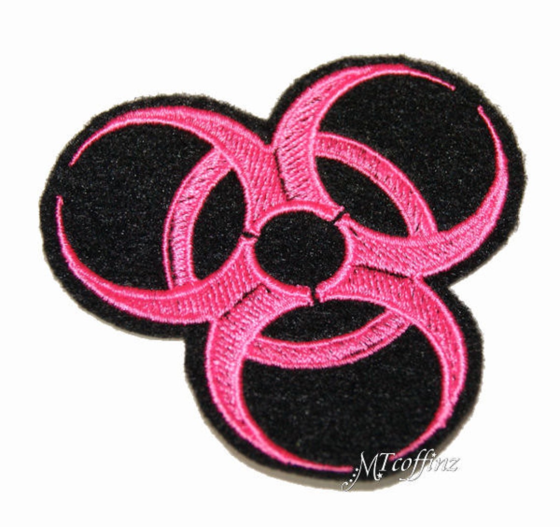 Classic Biohazard Symbol Custom Color Iron on Embroidery Patch | Etsy