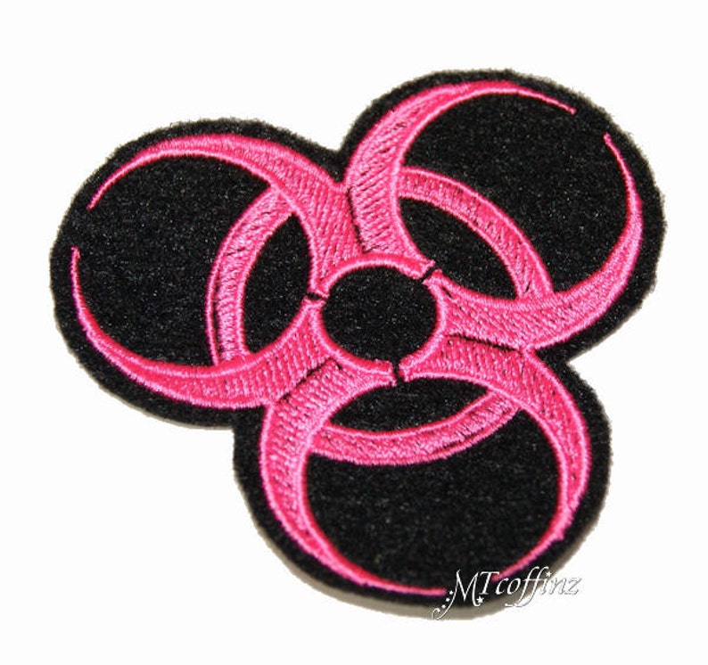 Classic Biohazard Symbol Custom Color Iron on Embroidery Patch | Etsy