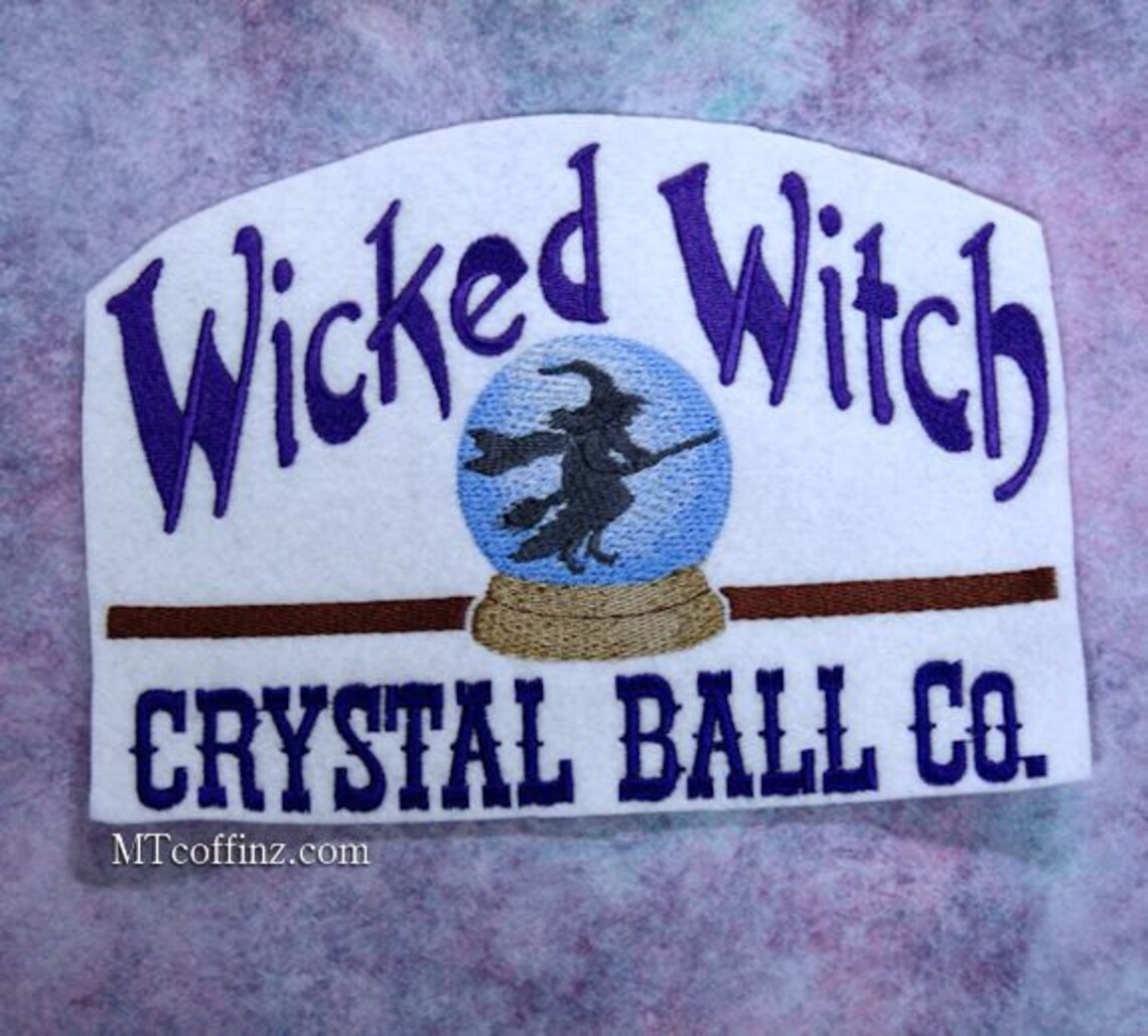 Wicked Witch Crystal Ball Company Iron On Embroidery Patch | Etsy