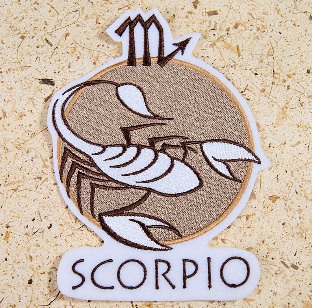 Scorpio- the Scorpion- Zodiac Iron on Embroidery Patch Mtcoffinz ...