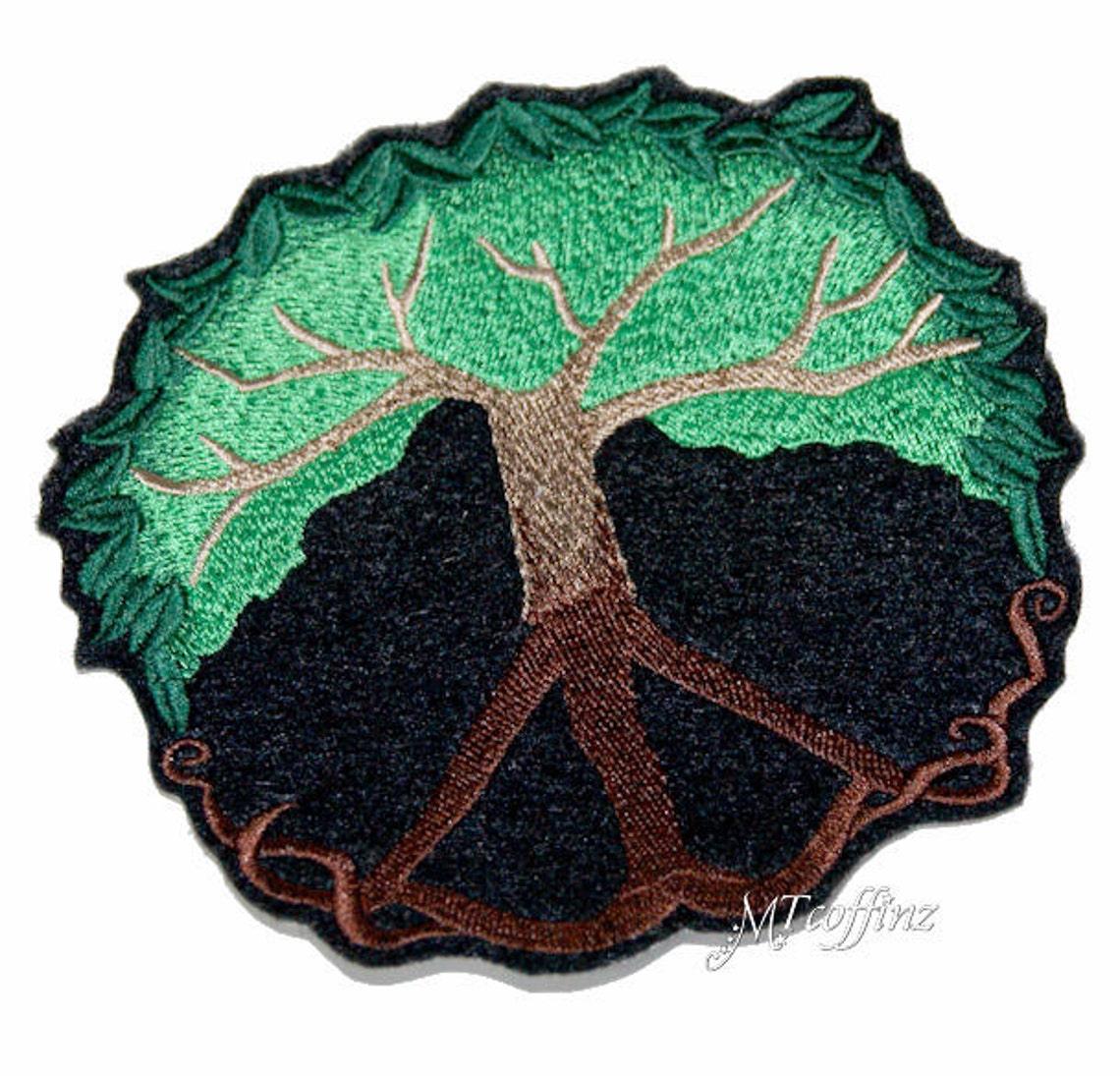 Earth Day Tree Peace Sign Green Brown Iron on Patch Mtcoffinz - Etsy