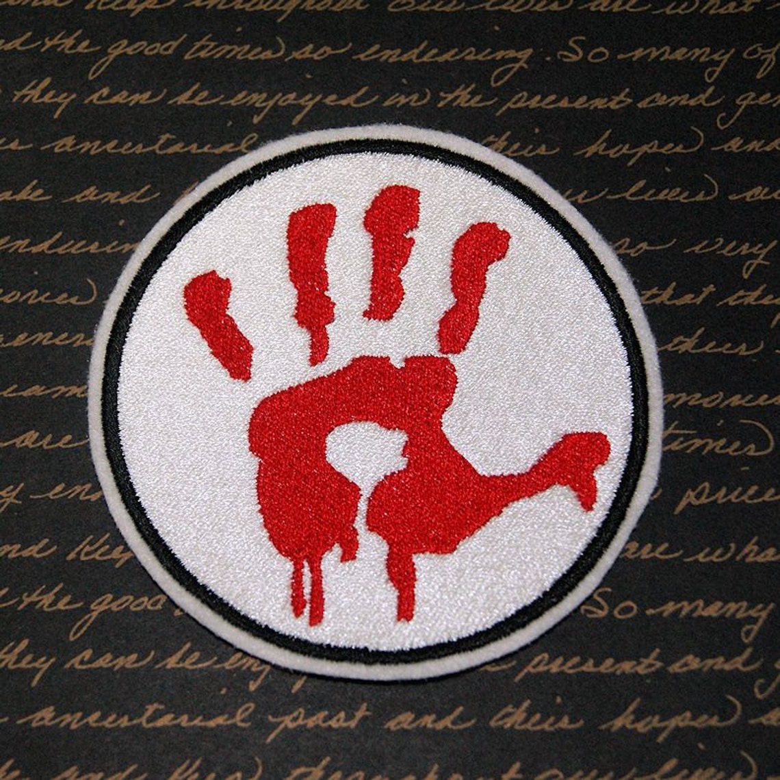 Gamer Zombie Bloody Hand Print Iron on Embroidery Patch - Etsy