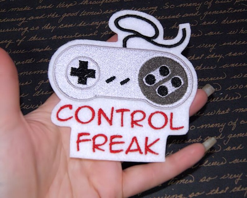 Control Freak Retro Controller Iron on Embroidery Patch | Etsy