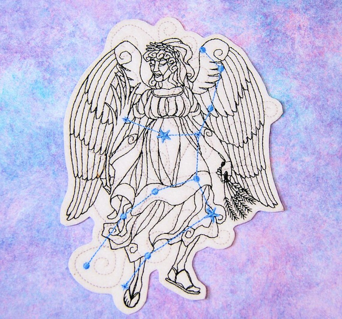 Virgo - the Maiden- Constellation Iron on Embroidery Patch Mtcoffinz ...