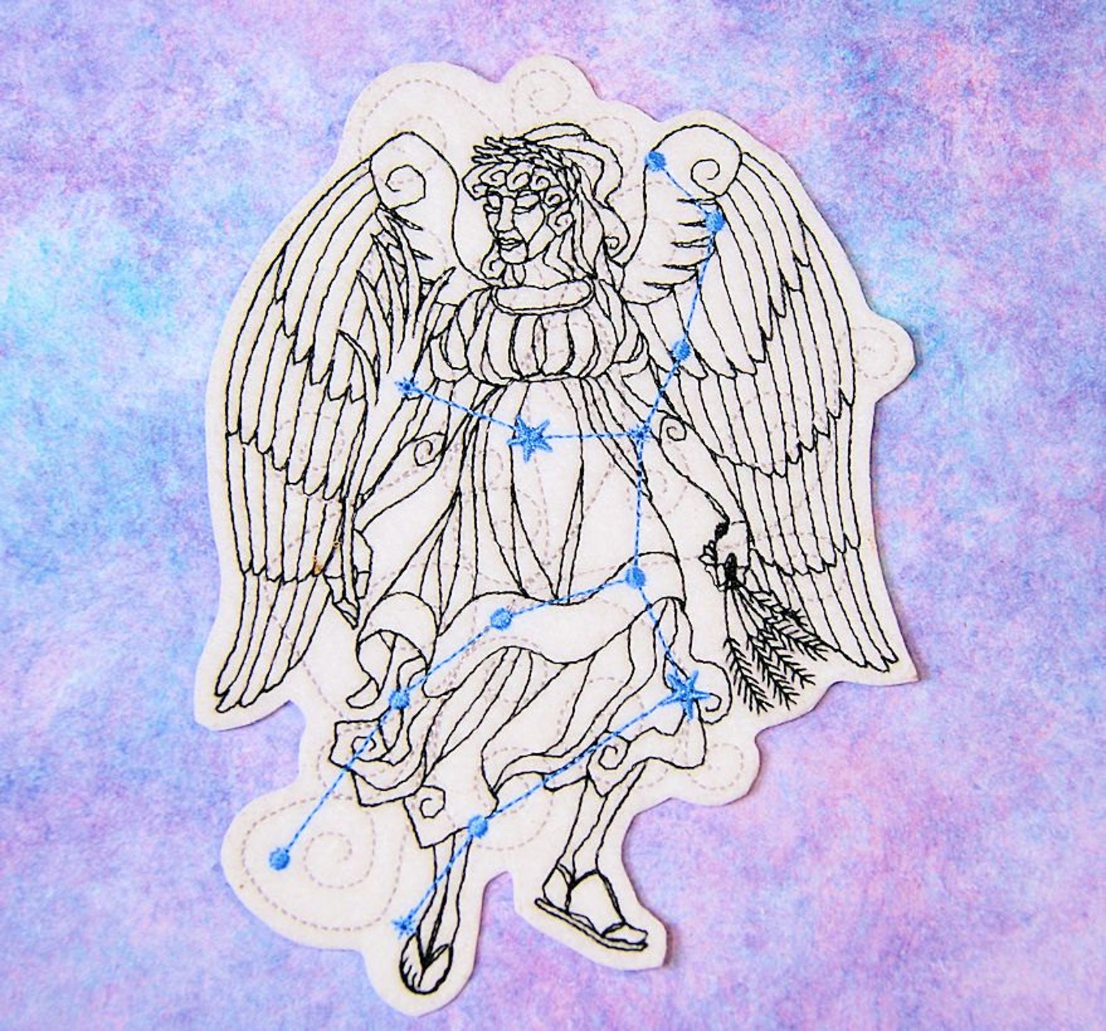 Virgo the Maiden Constellation Iron on Embroidery Patch | Etsy