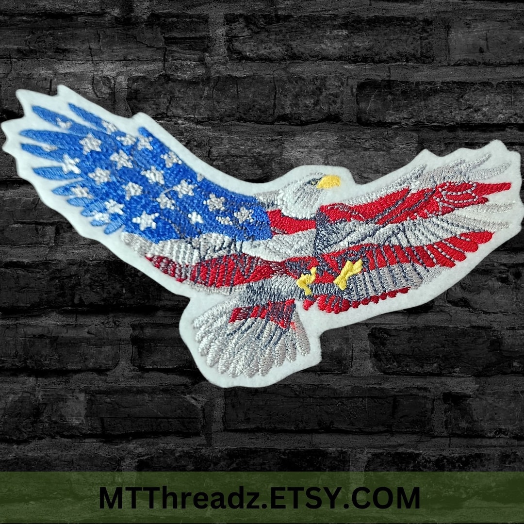 USA Flag Patch Bald Eagle Patch Patriot Eagle USA Patch America Patch Iron on 4th July Americana ...