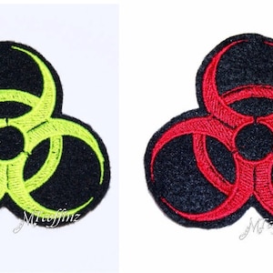 Classic Biohazard Symbol Custom Color Iron on Embroidery Patch ...