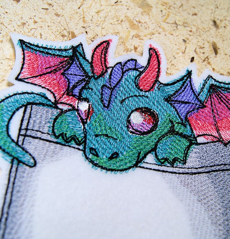 Pocket Monster Green Dragon Iron on Embroidery Patch Mtcoffinz - Choose ...