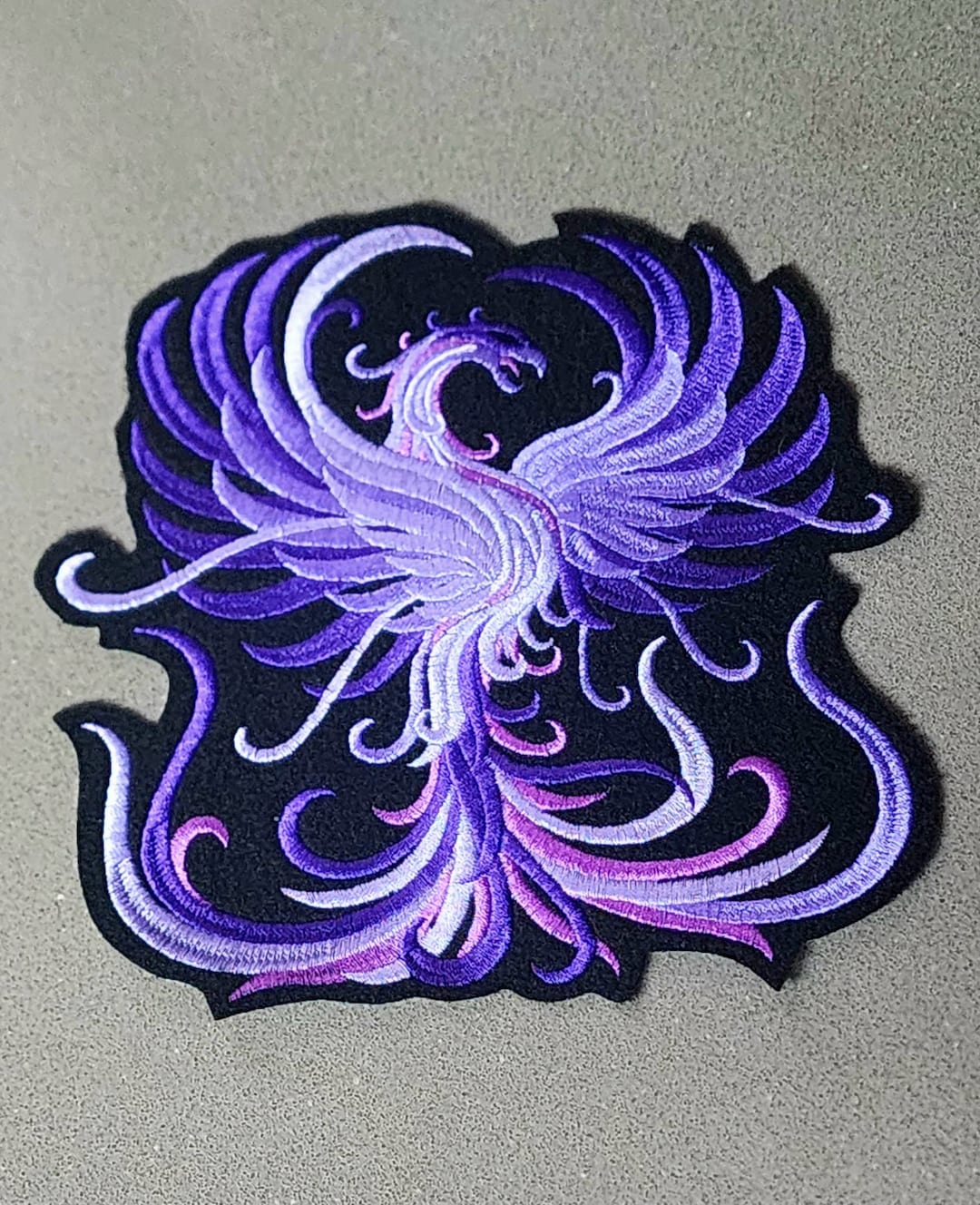 Purple Phoenix Patch Purple Fire Phoenix Iron on Embroidery Phoenix Patch Phoenix Embroidery ...
