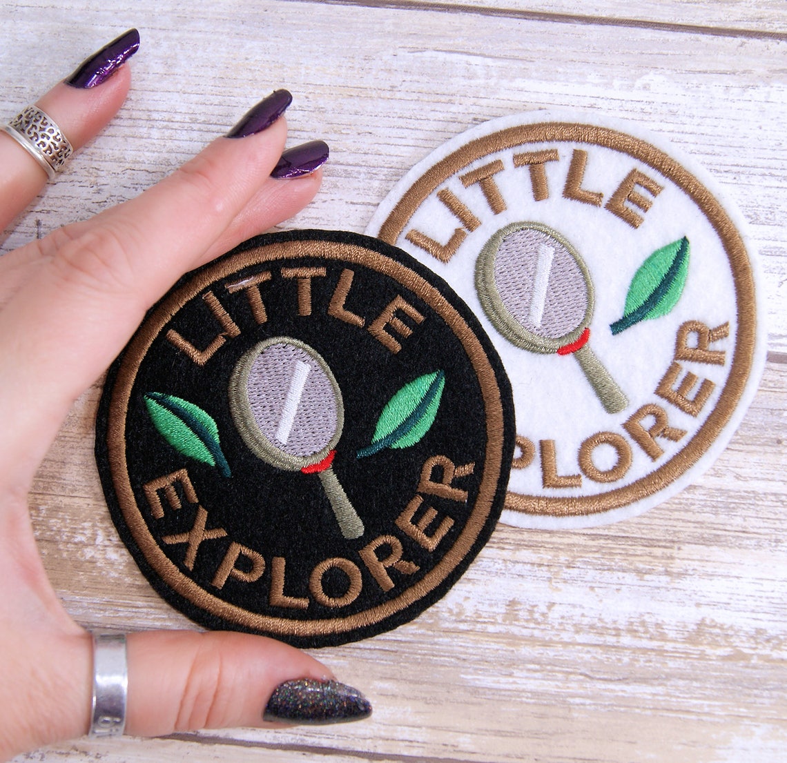 Little Explorer Round Merit Badge Iron on Embroidery Patch Mtcoffinz ...