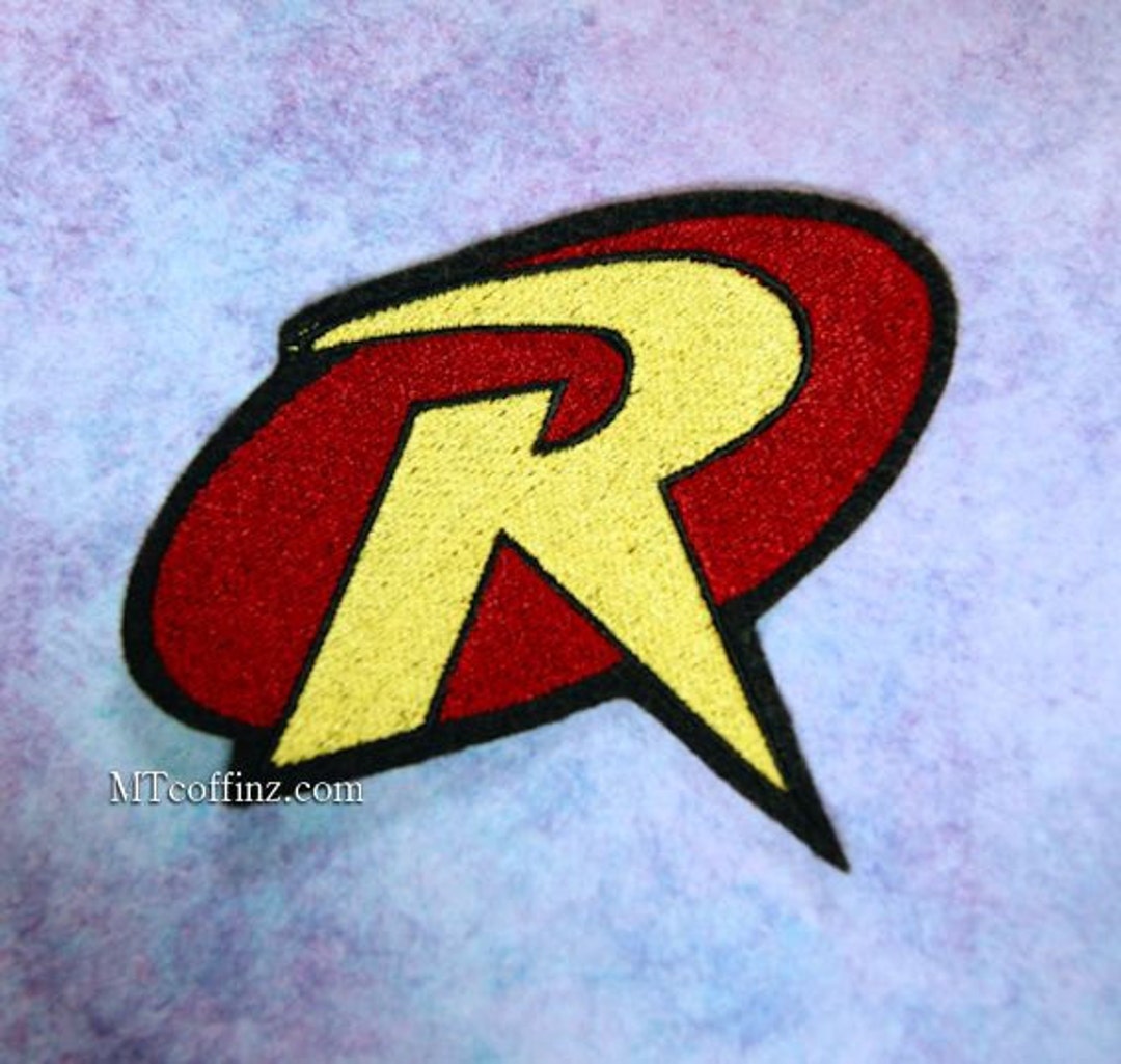 Modern Robin Logo Sidekick Iron on Embroidery Patch Mtcoffinz - Choose ...