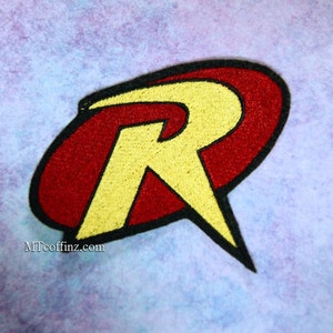 Modern Robin Logo Sidekick Iron on Embroidery Patch Mtcoffinz - Choose ...