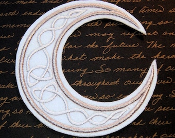 Celestial Sun Crescent Moon Iron on Embroidery Patch Mtcoffinz | Etsy