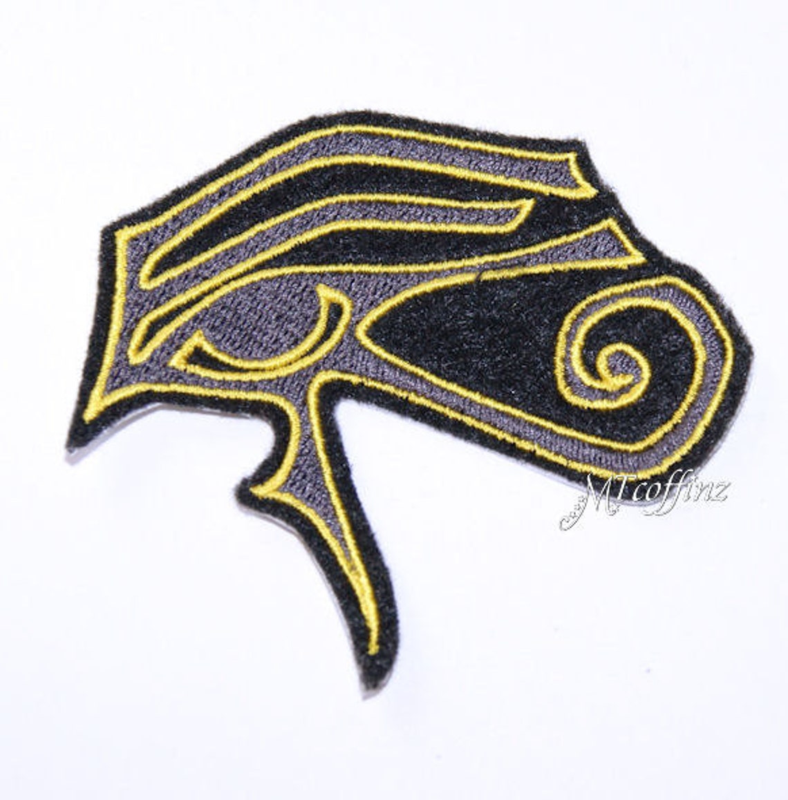 Eye of Ra Horus Gold Black Iron on Embroidery Patch Mtcoffinz - Etsy