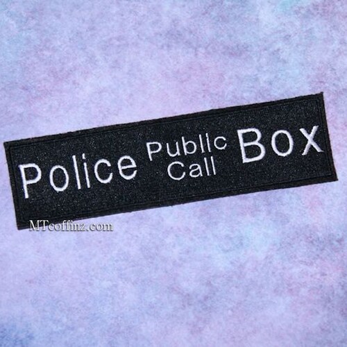 Blue Police Call Box Iron on Embroidery Patch Mtcoffinz - Etsy