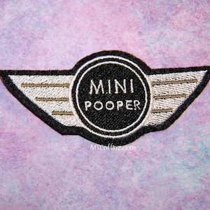 PARODY - Mini Pooper Logo Iron on Embroidery Patch Mtcoffinz - Etsy