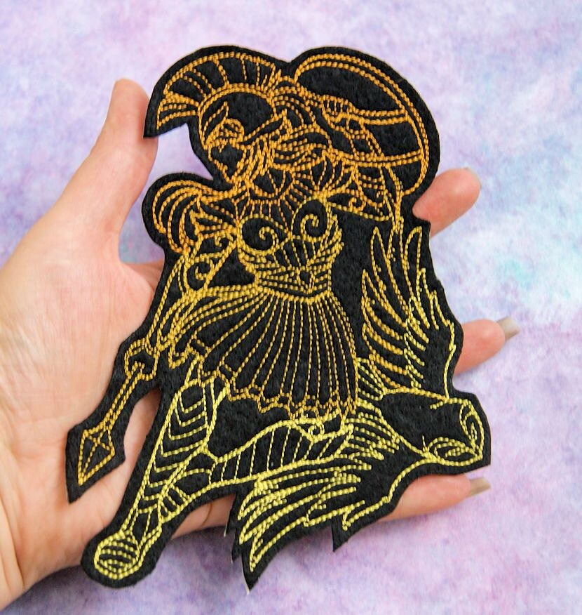 Athena Greek Goddess Iron on Embroidery Patch Mtcoffinz - Etsy