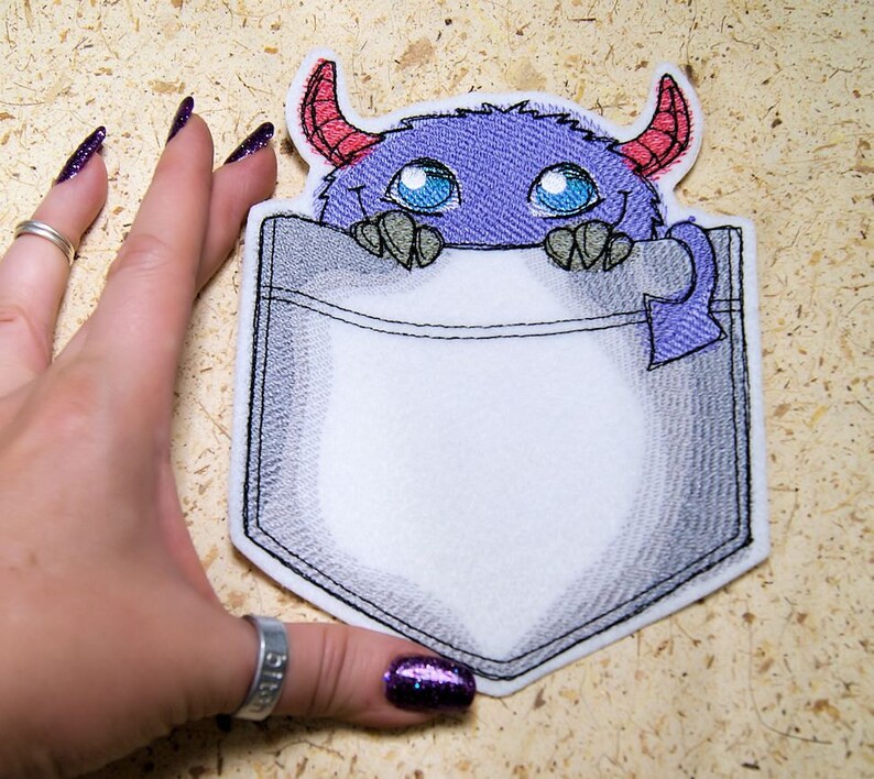 Pocket Monster Little Devil Monster Iron on Embroidery Patch - Etsy