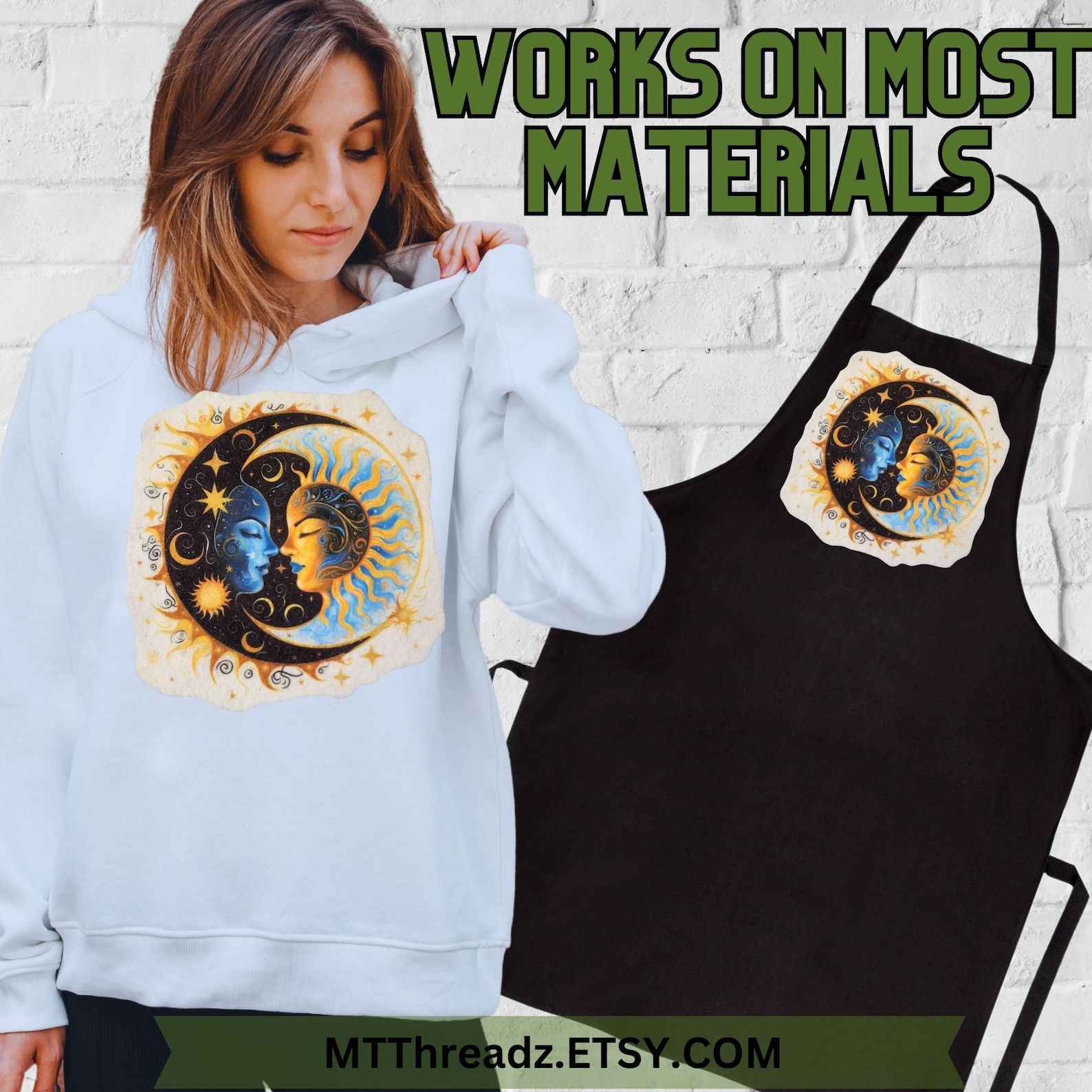 Sun Moon Patch Elegant Celestial Crescent Moon Patch Stars and Moon ...