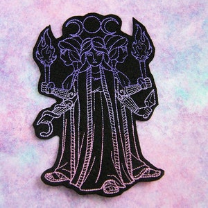 Hecate Greek Goddess Iron on Embroidery Patch Mtcoffinz - - Choose Size ...