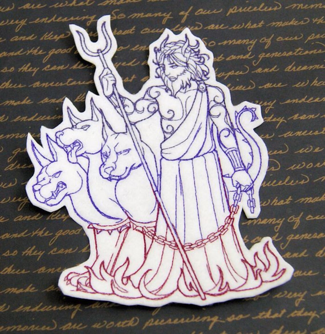 Hades Greek God Iron on Embroidery Patch Mtcoffinz - - Choose Size ...