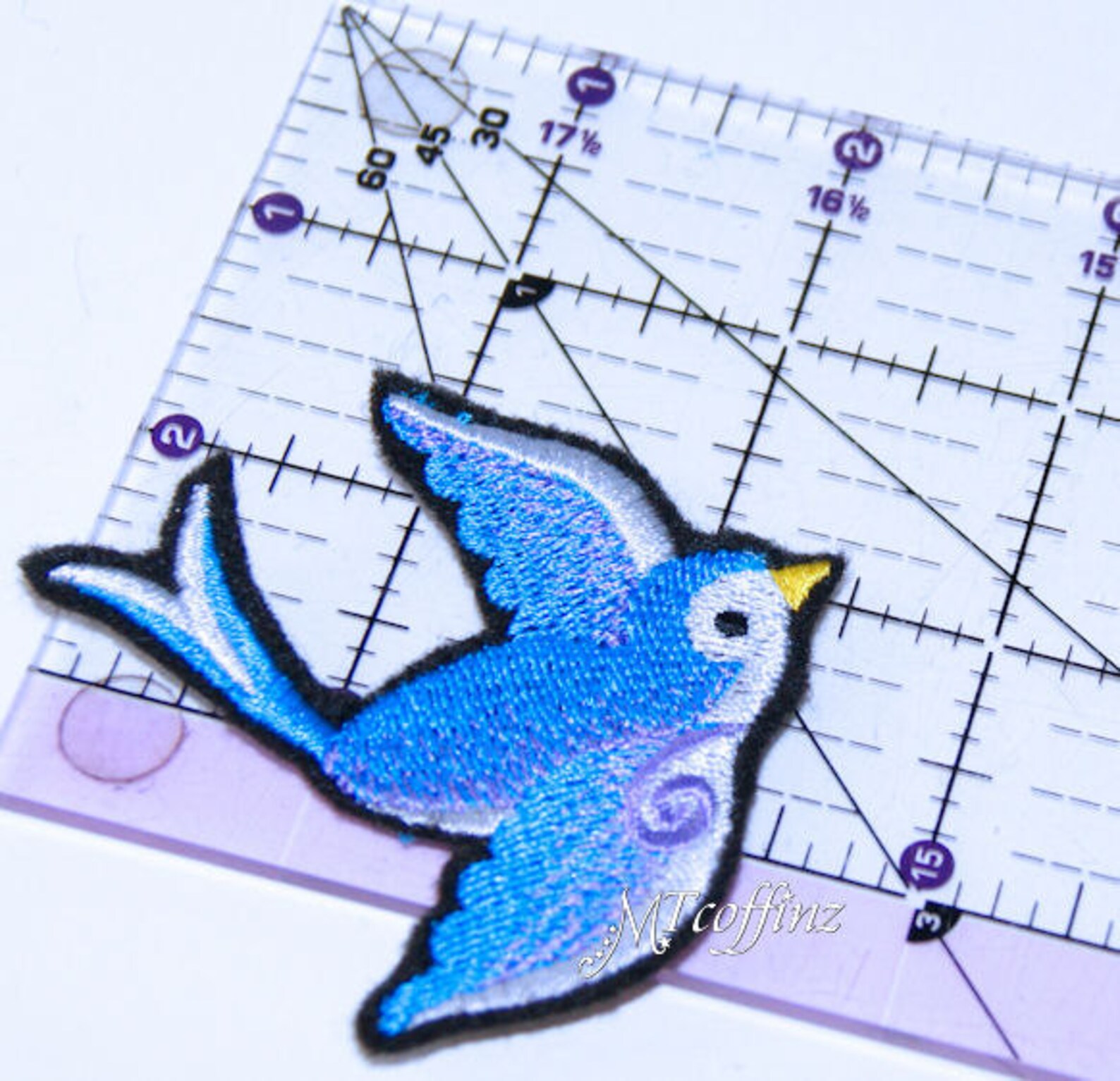 Turquoise Blue Sparrow Swallow Bird Rockabilly Iron on - Etsy