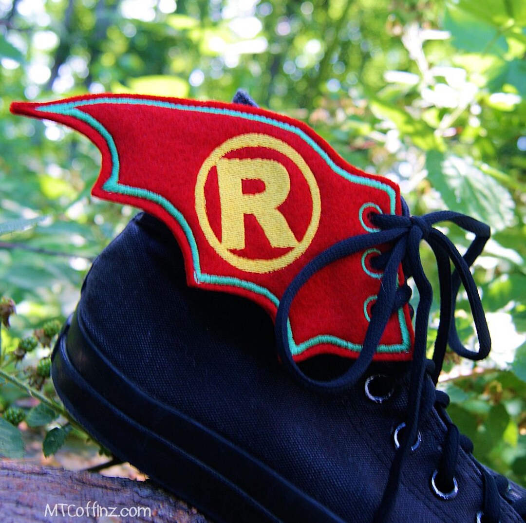Retro Robin Logo Embroidered Shoe Wings Mtcoffinz - Etsy