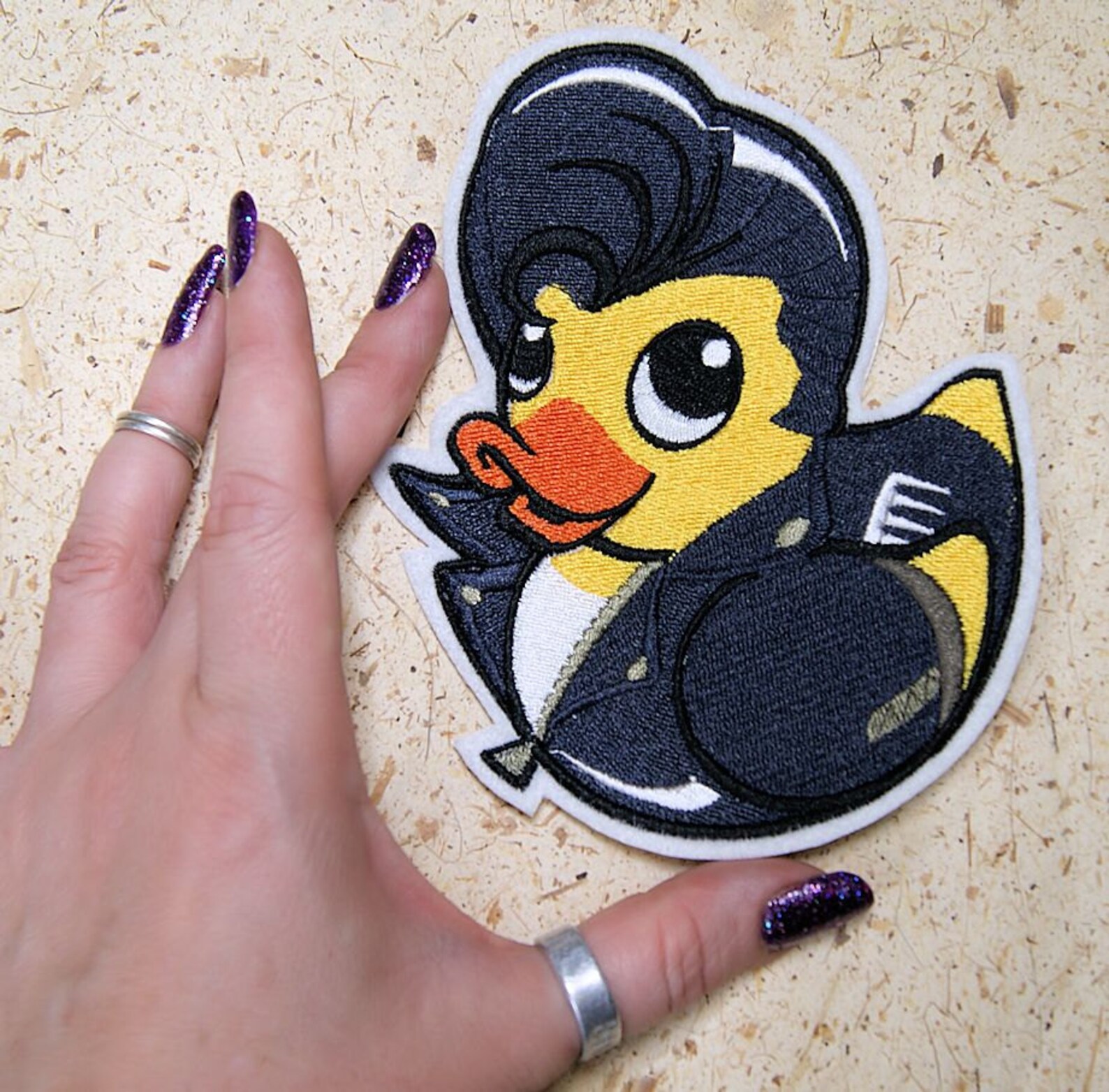 Retro Greaser Rubber Duckie Iron on Embroidery Patch Mtcoffinz - Etsy