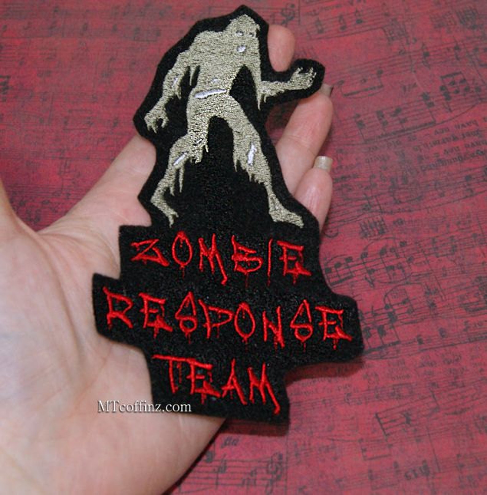 Zombie Response Team Iron on Embroidery Patch Mtcoffinz | Etsy