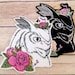 Barn Owl Flowers Gothic Dire Blooms Iron on Embroidery Patch Mtcoffinz ...