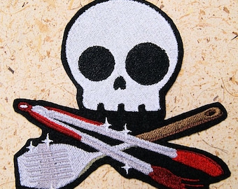 Chef Skull Crossbones Iron on Embroidery Patch Mtcoffinz | Etsy