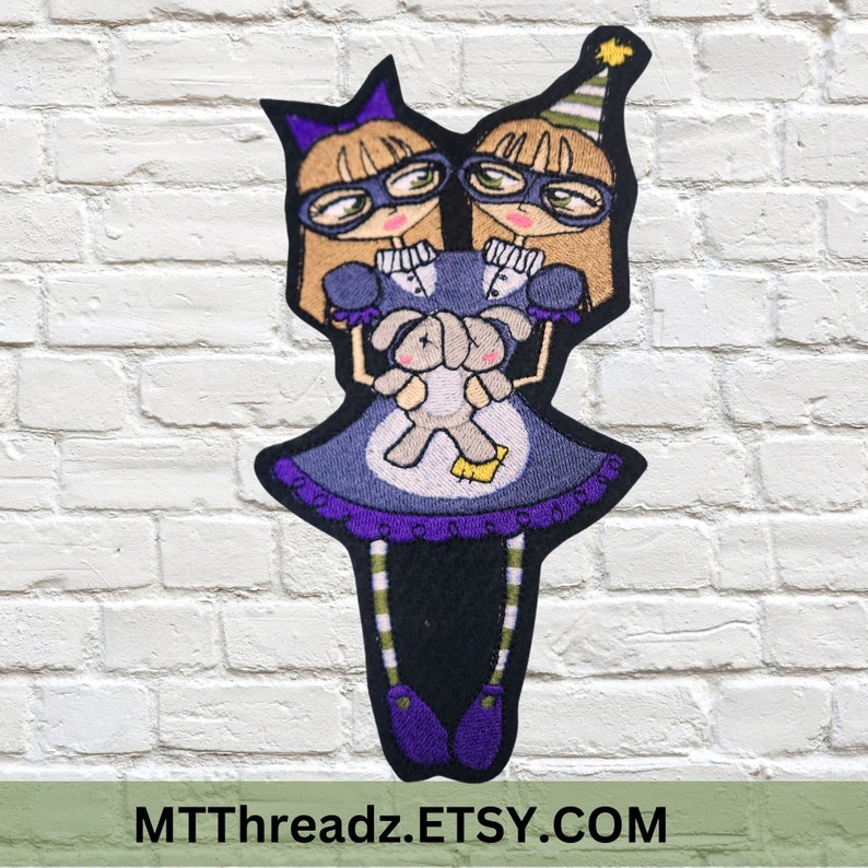 Circus Freak Patch 2 Headed Girl Circus Sideshow Freak Oddities Patch ...