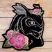 Barn Owl Flowers Gothic Dire Blooms Iron on Embroidery Patch Mtcoffinz ...