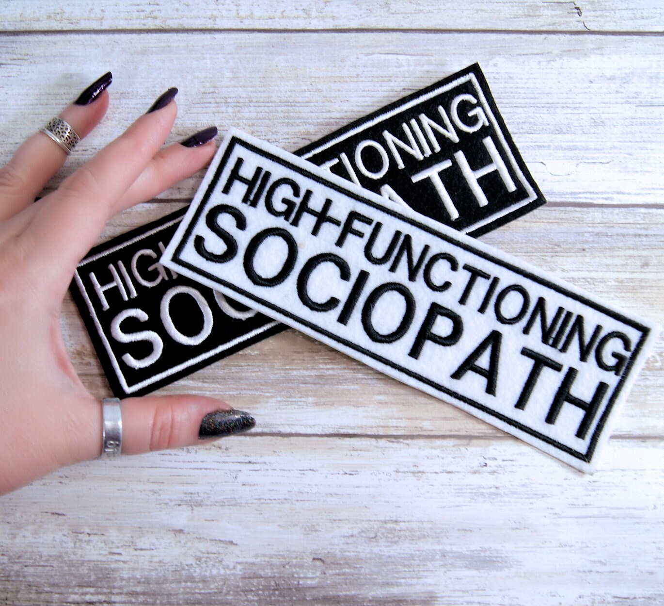 High-functioning Sociopath Name Badge Iron on Embroidery Patch - Etsy