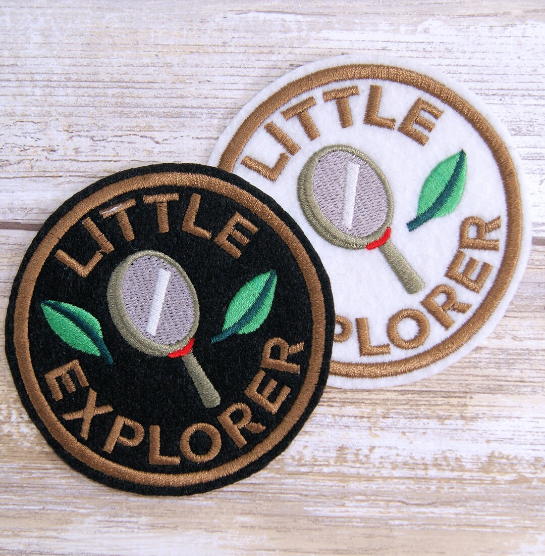 Little Explorer Round Merit Badge Iron on Embroidery Patch Mtcoffinz ...