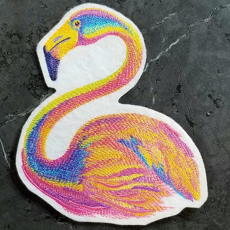 Small Flamingo Iron on Patch - Etsy