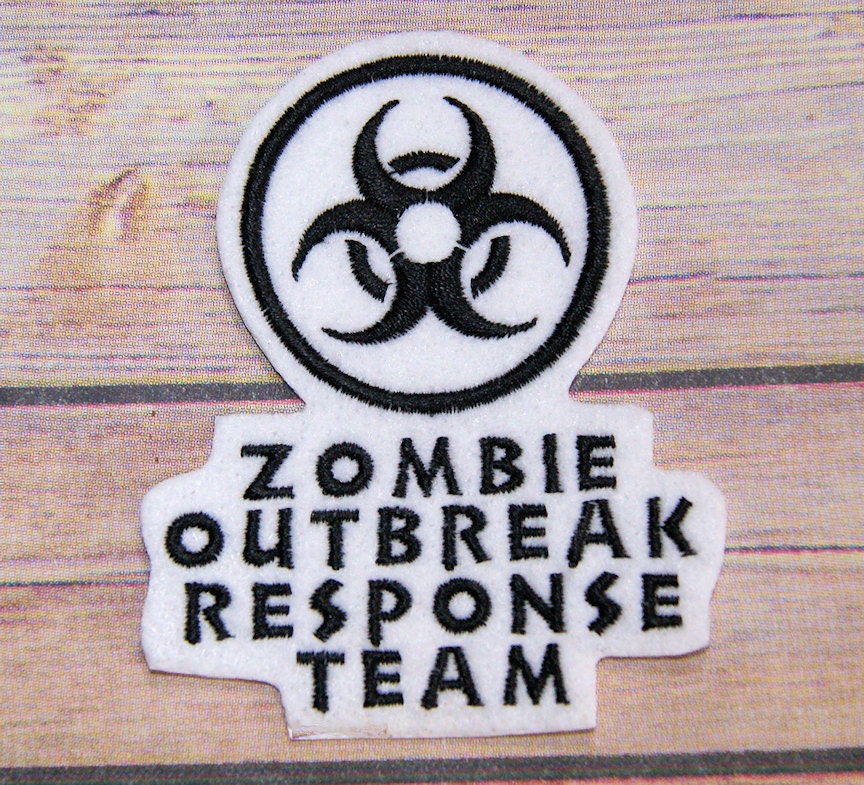 Zombie Outbreak Response Team - Iron on Embroidery Patch Mtcoffinz ...