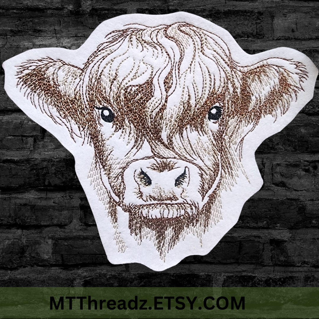 Highland Cow Patch Cute Cow Patch Cute Fluffy Cow Embroidered Patch ...