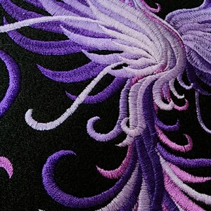 Purple Phoenix Patch Purple Fire Phoenix Iron on Embroidery Phoenix ...