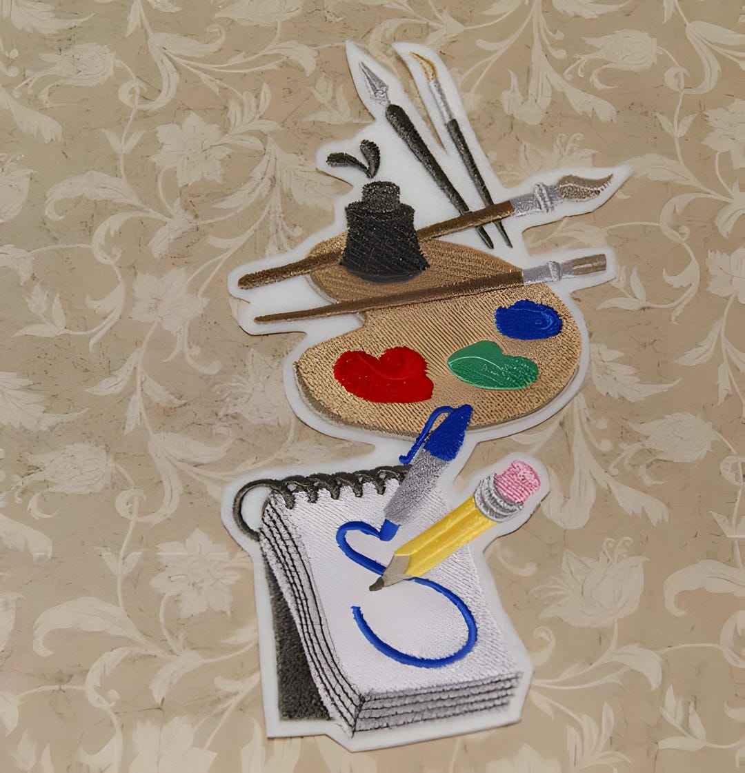 Artist Patch Paint Palette Iron on Patch Art Stack Iron on Embroidery ...