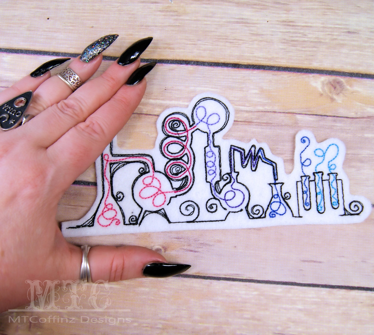 Science Chemistry Set Iron on Embroidery Patch Mtcoffinz - Etsy