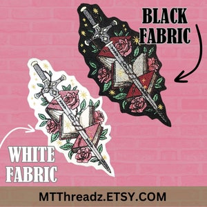 Fairytale Sword and Book Embroidery Patch Reading Adventure Iron on ...