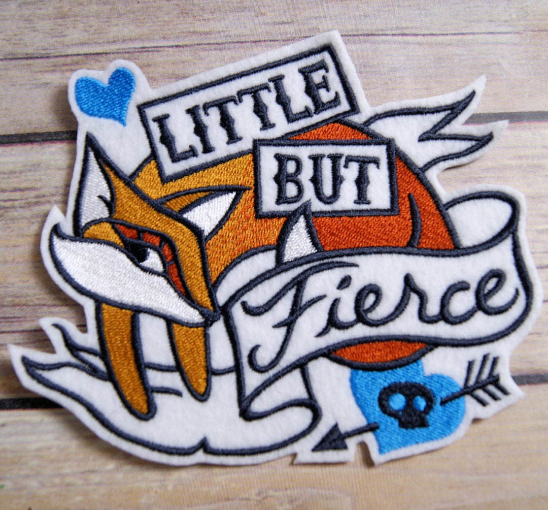 Little but Fierce - Iron on Embroidery Patch Mtcoffinz - Choose Size - Etsy