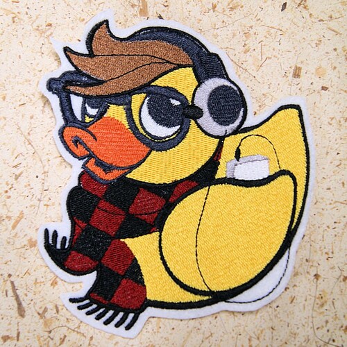 Retro Emo Kid Rubber Duckie Iron on Embroidery Patch Mtcoffinz - Etsy
