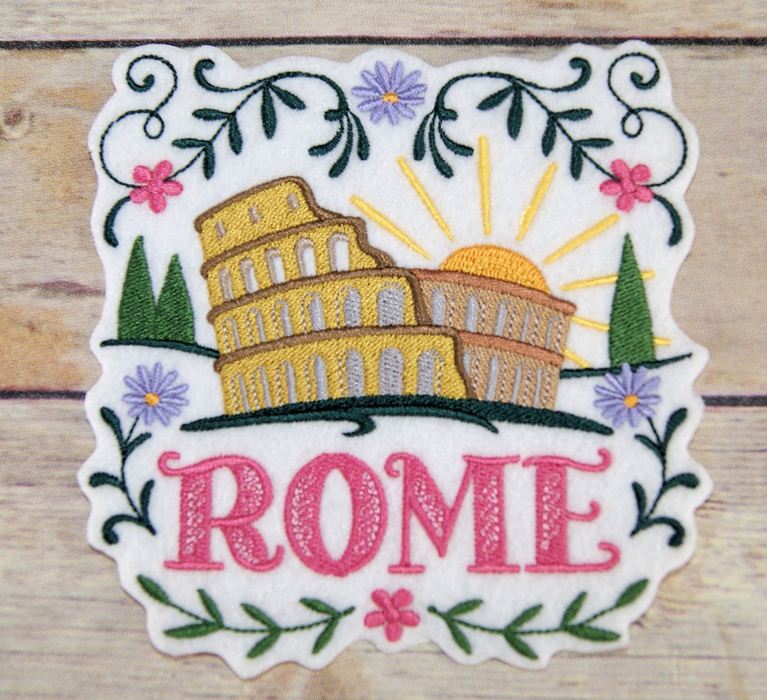 Rome Colosseum Iron on Embroidery Patch Mtcoffinz Choose Size - Etsy