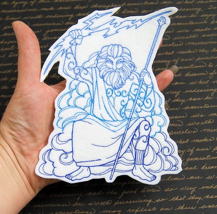 Zeus Greek God Iron on Embroidery Patch Mtcoffinz Choose - Etsy