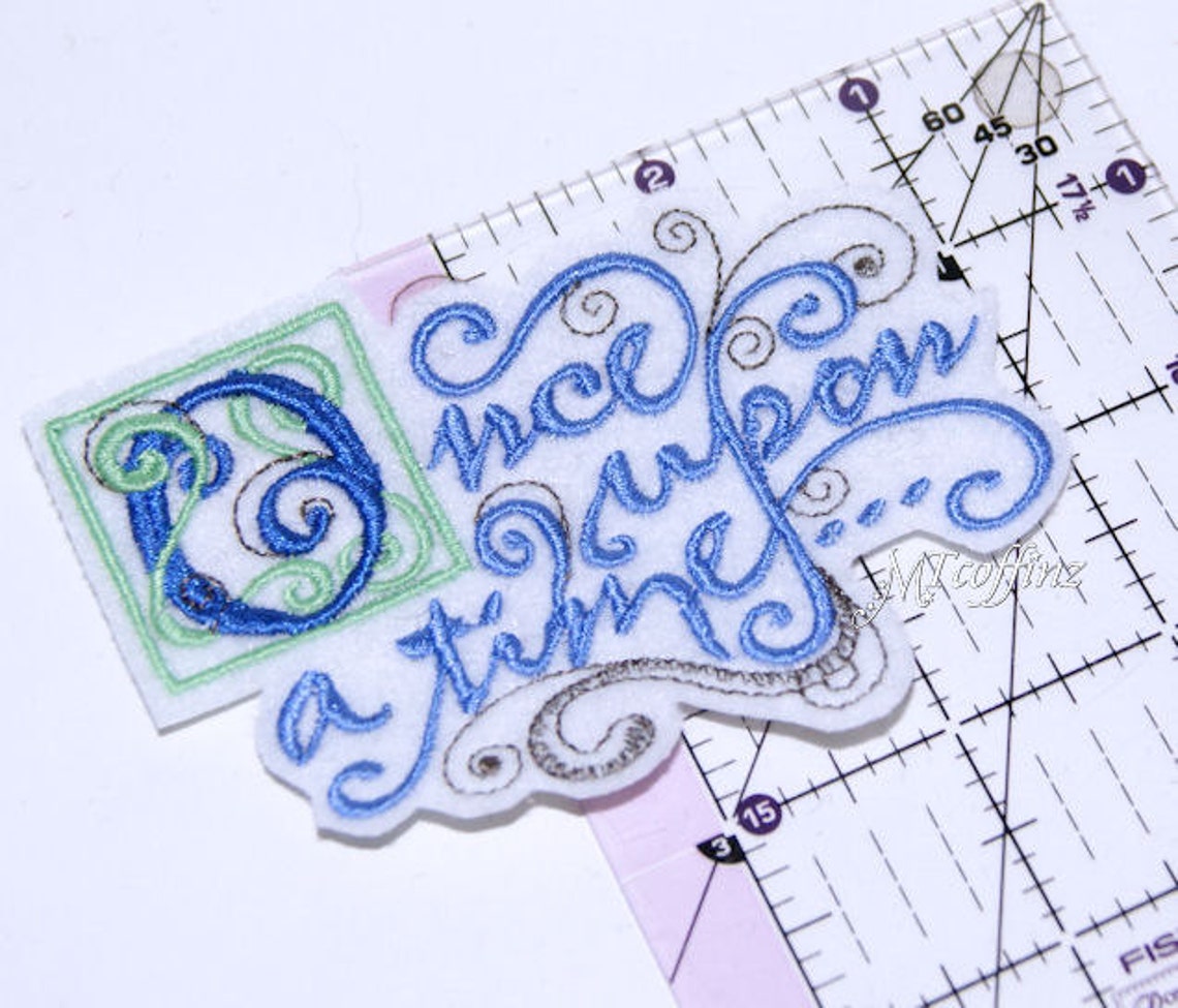 Once Upon a Time Fairy Tales Iron on Embroidery Patch Mtcoffinz (black ...